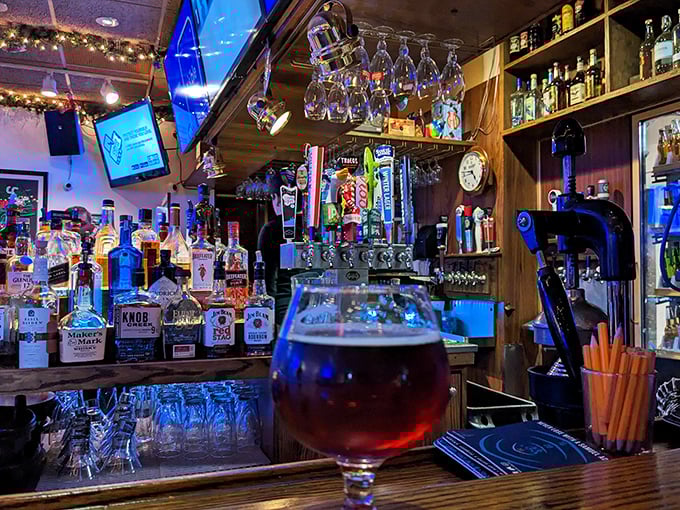 A bar stocked for serious business – where bartenders remember your name and your usual after just two visits.