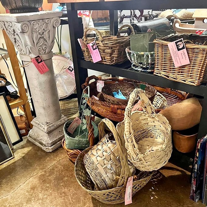 Woven treasures stacked with care—because even your fruits and vegetables deserve a stylish basket to lounge in.