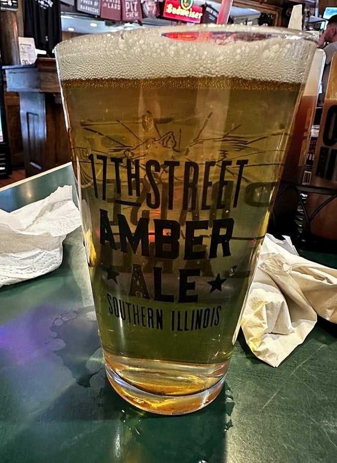 Their house amber ale isn't just a beverage—it's a diplomatic liaison between your taste buds and the smoky richness of barbecue.