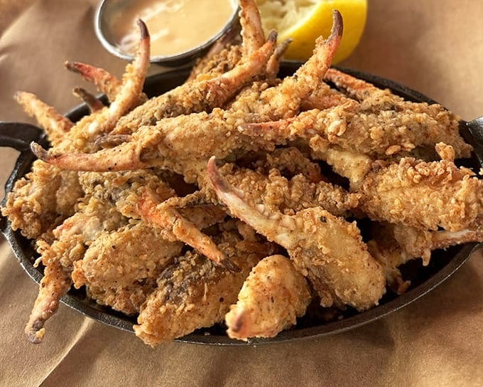 Blue crab claws—nature's perfect finger food. Delicate, sweet meat that makes you wonder why we bother with utensils at all.
