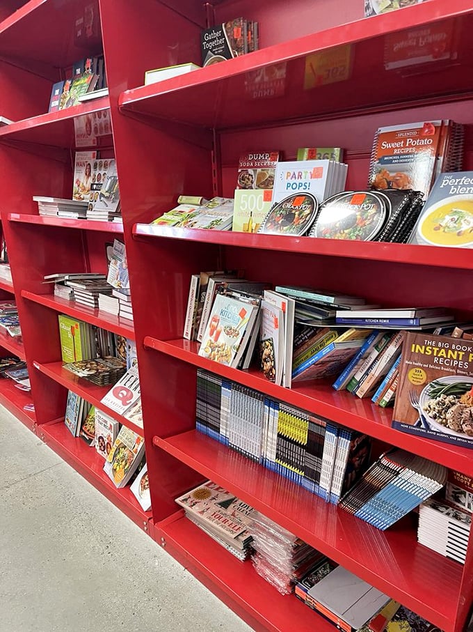 The book section – a literary archipelago where bestsellers from seasons past find new life at prices that make reading an affordable luxury.