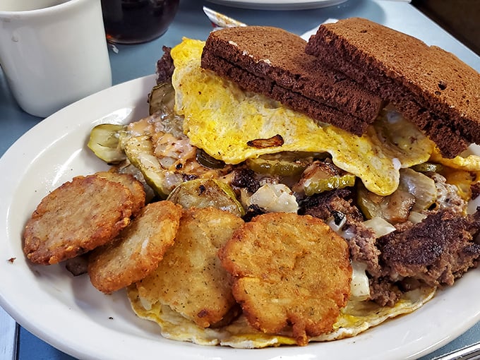 When breakfast demands both sweet and savory, this platter answers the call. The kind of meal that requires a nap afterward—and you'll dream about it.