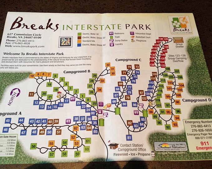 The campground map – a treasure chart for modern-day explorers. Choose your adventure wisely; that perfect sunset spot won't find itself.