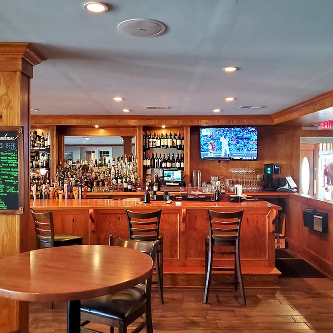 A bar that strikes the perfect balance—well-stocked enough for craft cocktails but unpretentious enough that you can order a beer without an eye roll.