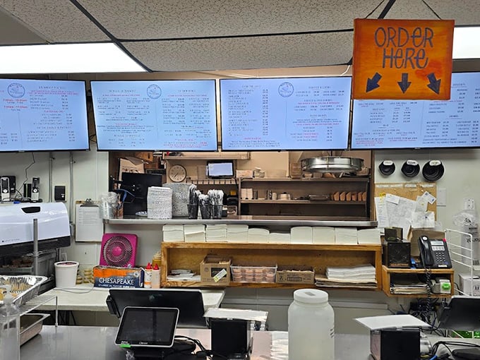 Where the magic happens – a no-nonsense ordering counter where generations of Charlottesville residents have placed their fried chicken orders.