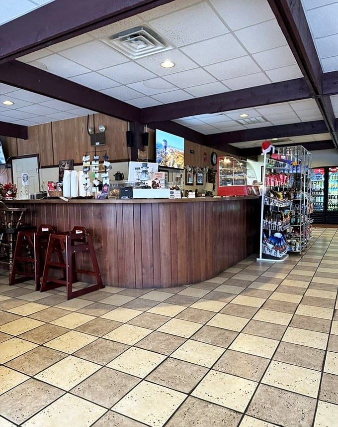 The counter where culinary magic begins—simple surroundings that let the extraordinary flavors take center stage.