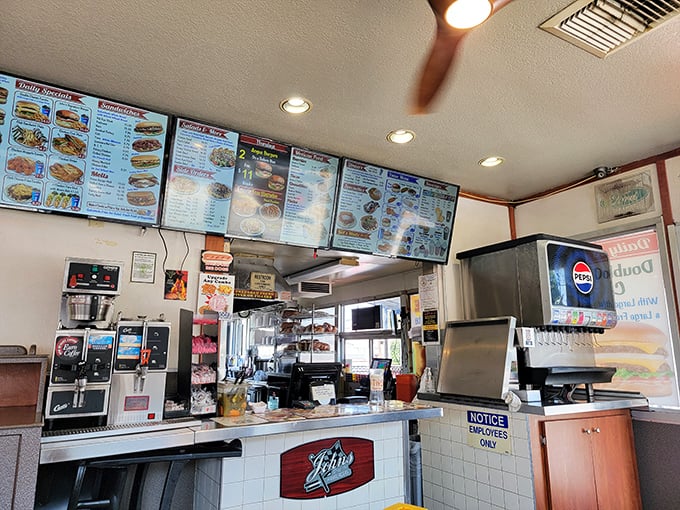 Behind this counter, short-order wizards transform simple ingredients into the stuff of late-night cravings and morning-after salvation.