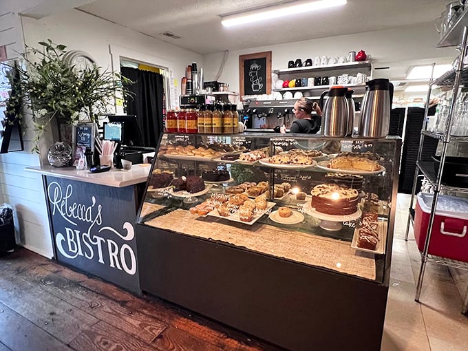 The counter at Rebecca's doesn't just serve food – it serves possibilities, each pastry and dessert telling its own delicious story.