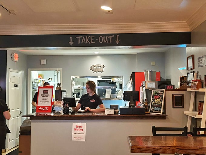 Where BBQ dreams become reality: the ordering counter, where life-changing food decisions happen daily.