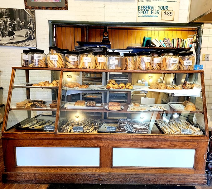Carb heaven awaits! The bakery counter showcases Enrico's legendary biscotti alongside other Italian treats that would make your grandmother weep with joy.