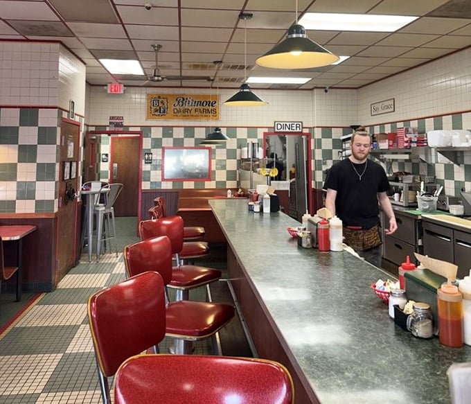 Counter seating: where solo diners become part of the diner family and coffee refills arrive before you even realize you need one.