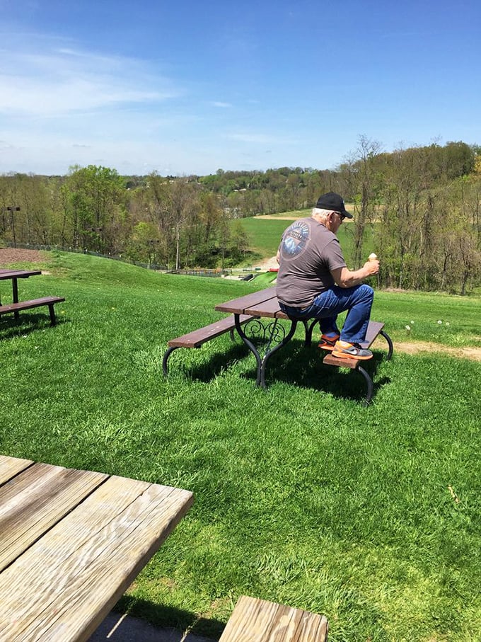 Finding the perfect picnic spot with a view that rivals the ice cream. Pennsylvania's rolling hills make everything taste better.