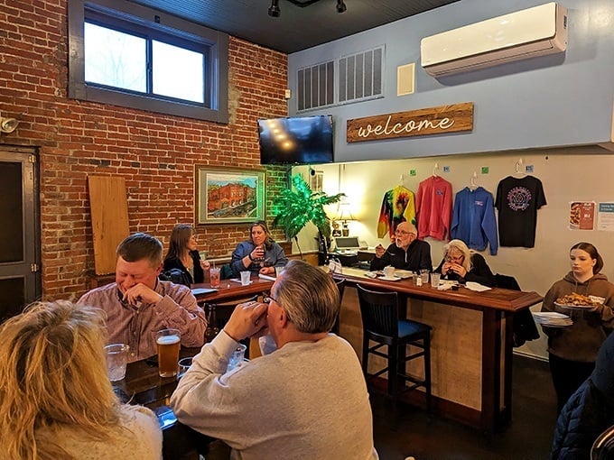 The dining room buzzes with conversation and laughter—the universal language of people united by great food in a welcoming space.