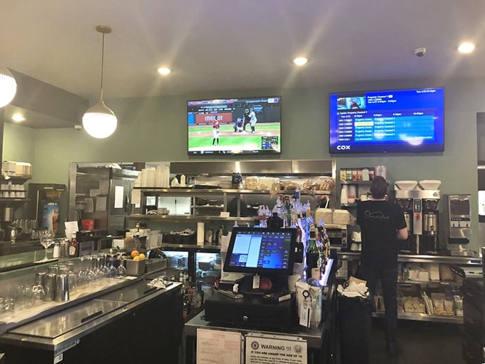 Where food meets entertainment. The open kitchen concept lets you watch culinary magic happen while catching the score of the game.