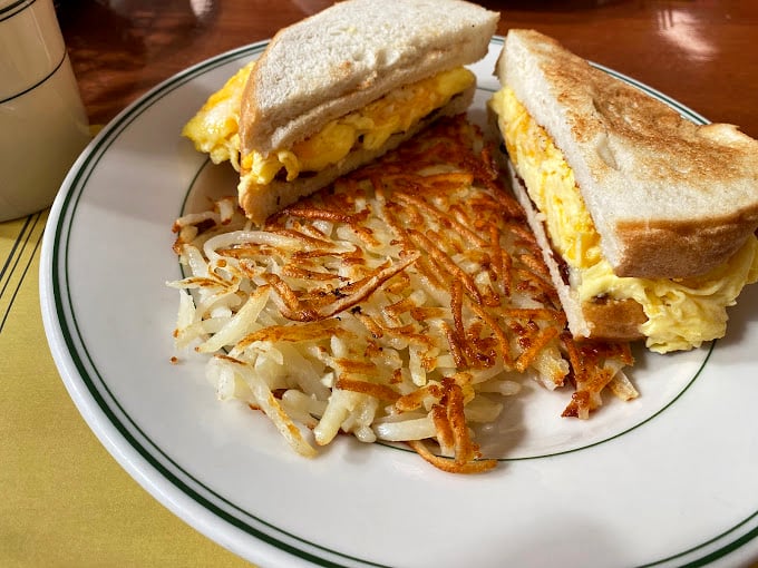 The breakfast sandwich—humanity's greatest invention after fire and the wheel. Those hash browns are the supporting actor who steals the show.