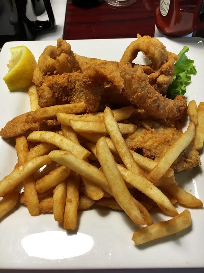 Golden-battered fish and perfectly crisp fries—the kind of plate that makes you wonder why anyone would ever eat anything else.
