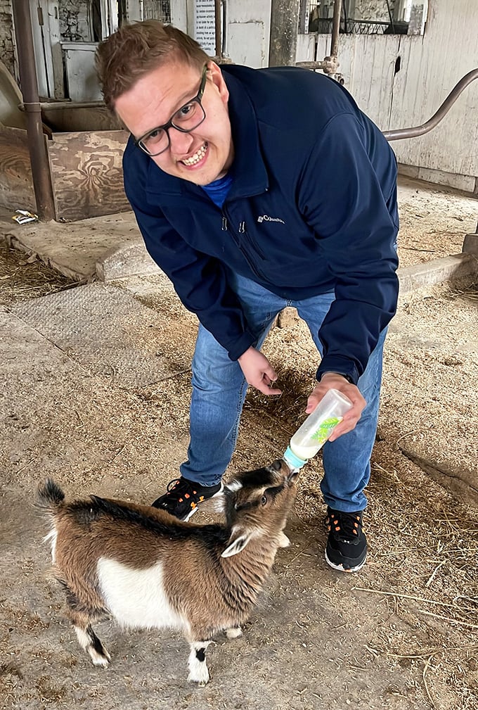 The joy of bottle-feeding a baby goat might be the therapy session you didn't know you needed.
