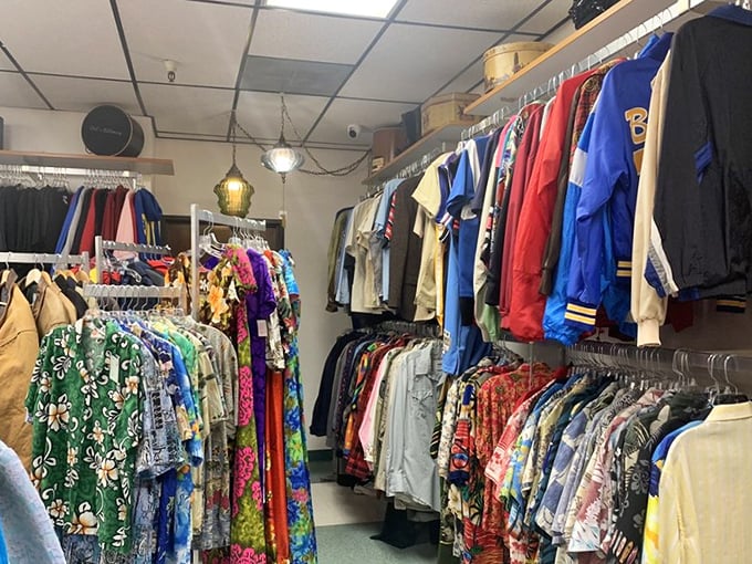 Vintage clothing heaven—where today's fashion trends were born decades ago. Those Hawaiian shirts have stories that would make your Instagram posts blush.