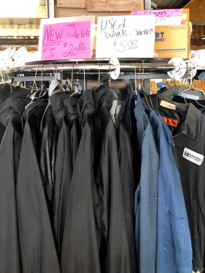 Fashion bargain alert! New jackets for $20, used work jackets for $5—proof that style doesn't have to break the bank.