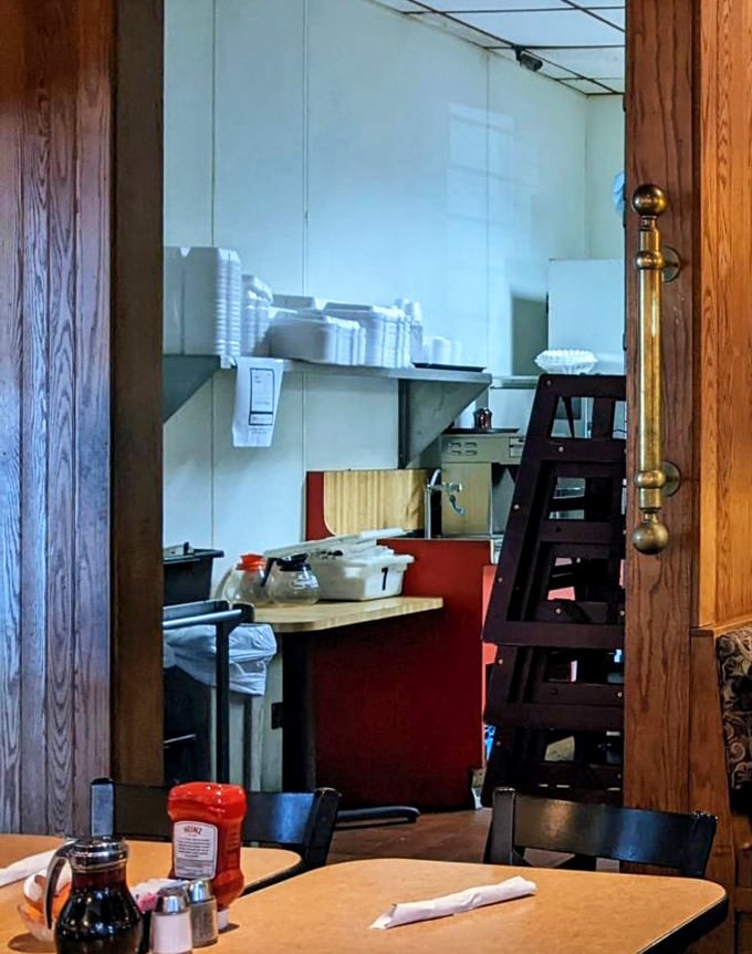 A glimpse into the kitchen's inner sanctum – the birthplace of pancake perfection and breakfast dreams come true.