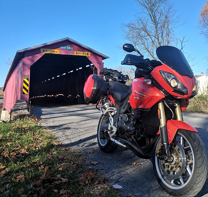 Two wheels, one bridge, infinite possibilities. Motorcyclists discover what road-trippers have known for decades—this detour is worth every mile.