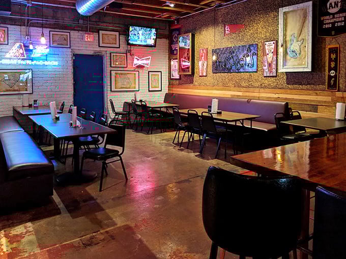 The dining room feels like the living room of that friend who always throws the best parties – comfortable, welcoming, and ready for good times.