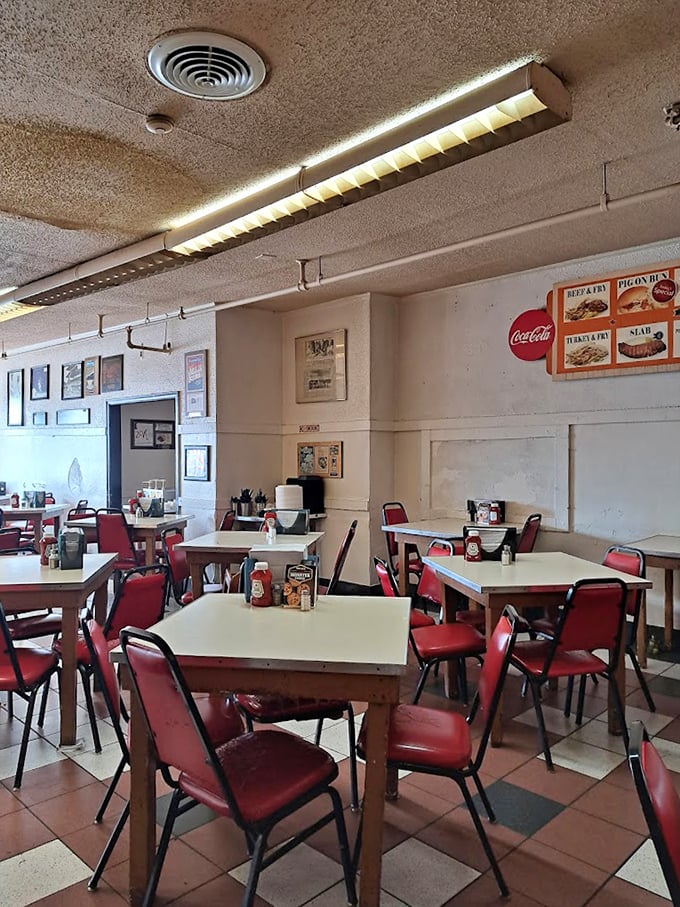 Another view of the dining room where barbecue dreams come true and diet plans go to die.