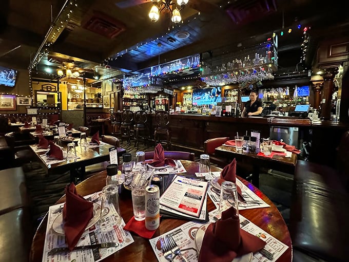 The bar area—where strangers become friends, where "just one drink" becomes dinner, and where bartenders remember your usual before you do.