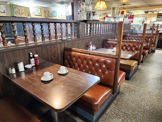 These booths have witnessed first dates, family celebrations, and countless coffee refills—if they could talk, what stories they'd tell.