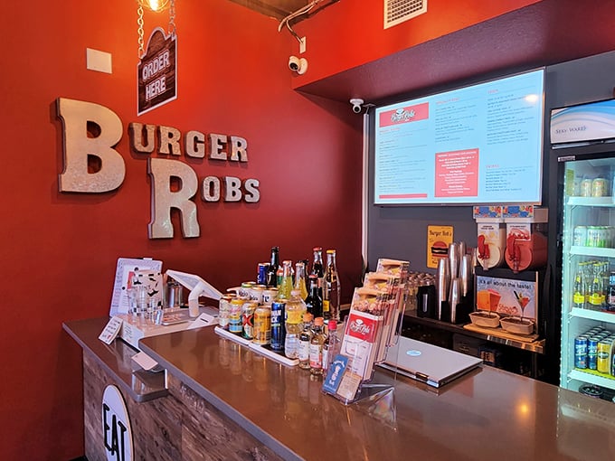 The ordering counter—where dreams become reality and diet plans go to die. Worth every delicious calorie.