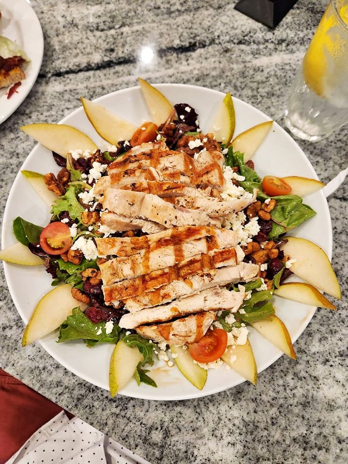 Fresh salad that proves healthy eating doesn't have to sacrifice flavor or visual appeal whatsoever.