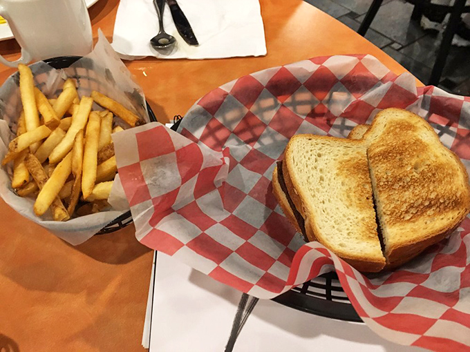 The humble grilled sandwich and fries—proof that sometimes the simplest pleasures are the most profound. Comfort food, no explanation needed.