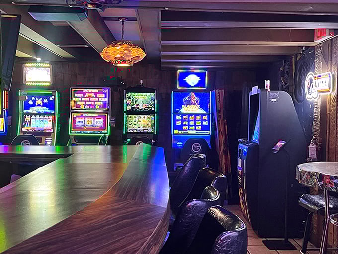 What's a tiki bar without a little gambling? These slots aren't the main attraction, but they've probably funded many a retirement dream after a few Mai Tais.