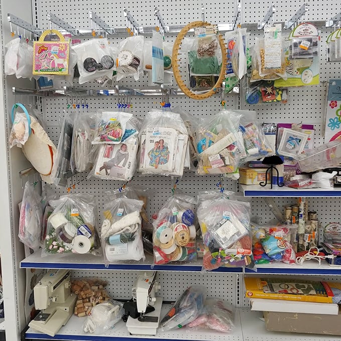 Craft supplies organized in clear bags—a DIY enthusiast's dream. These pre-packaged creative possibilities prove that inspiration doesn't need a hefty price tag.