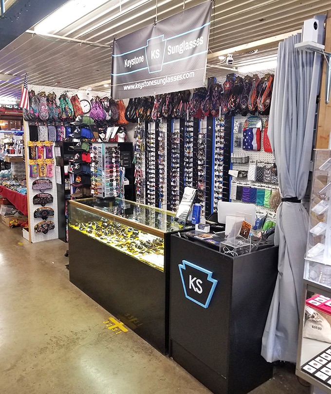 Sunglasses for days at Keystone's booth. Find your perfect pair of shades for cruising Route 15 with the windows down and the radio up.