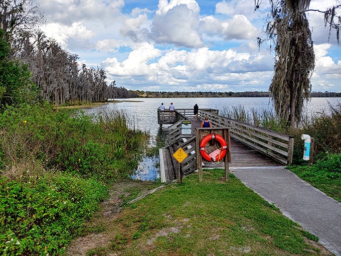 The fishing pier – where patience is measured in hours and success in fish stories. This wooden walkway offers prime casting and even better contemplation.