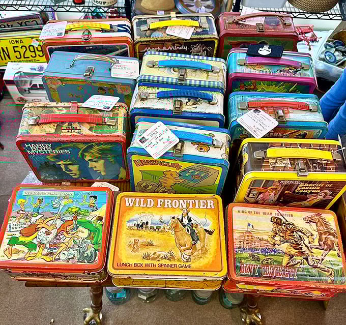 Lunchboxes that carried PB&Js for Boomers now carry memories instead—each dent and scratch a badge of playground honor.