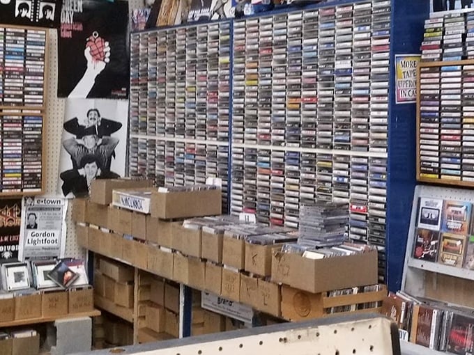 A music lover's time machine – where forgotten albums and cassettes find new life in the hands of nostalgic collectors and curious millennials.
