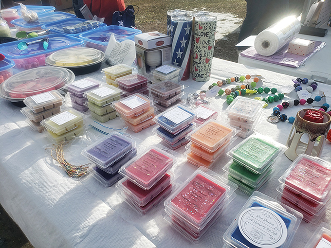 A fragrant rainbow of homemade wax melts—like a perfume counter for your home, but without the aggressive salesperson spritzing you unexpectedly.