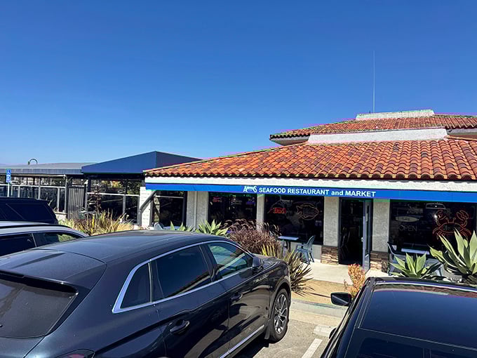 Red tiles and harbor views - this Ventura gem combines Old California charm with New World seafood excellence.
