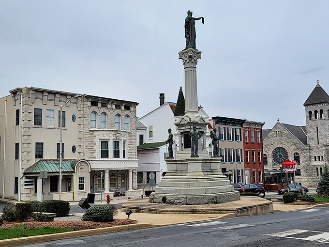 Pottsville's towering architecture reaches skyward like ambitions, grounded in Pennsylvania mountain soil and tradition.