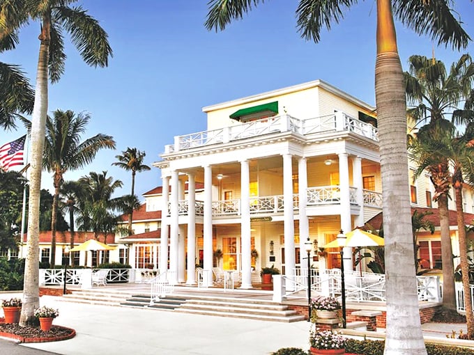 Palm trees frame Boca Grande's historic inn, where rocking chairs on the veranda practically beg you to sit a spell.
