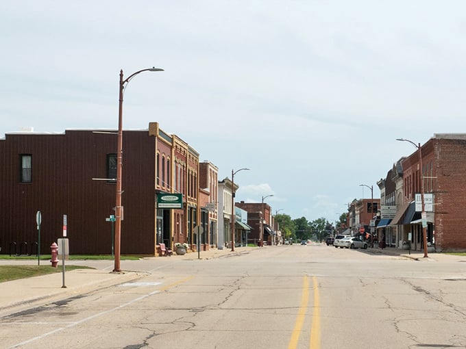 This historic main street stretches toward the Mississippi, connecting past dreams with future hopes.