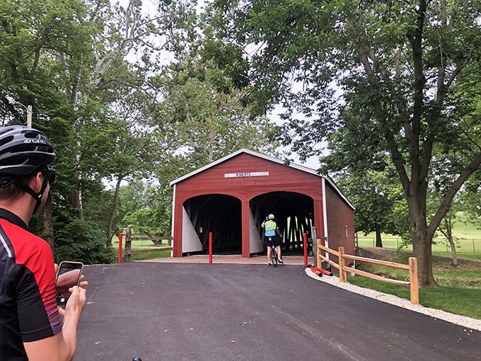 Cyclists discover that the best way to time travel doesn't require a DeLorean after all.