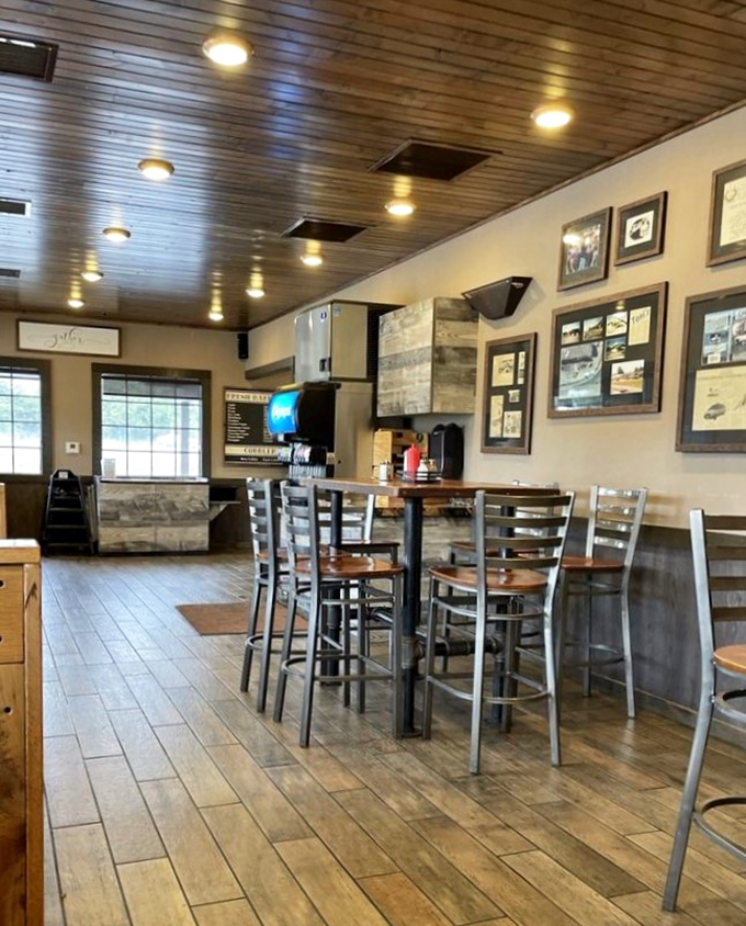 Wood-paneled walls adorned with memories and memorabilia—the diner equivalent of your grandmother's photo wall, but with better food nearby.