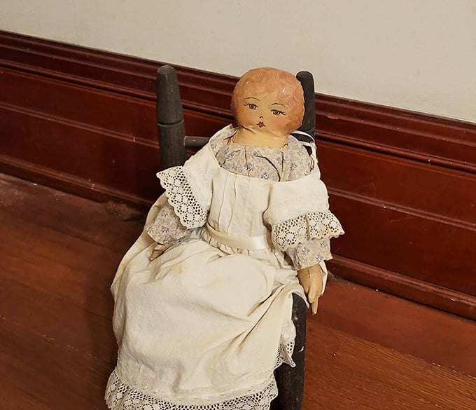 This antique doll isn't just creepy—she's historically creepy! Victorian children's toys that practically guarantee interesting dreams.