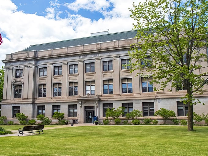 The Ashland County Courthouse looks like it could have been transplanted from a state capital—justice with architectural gravitas.