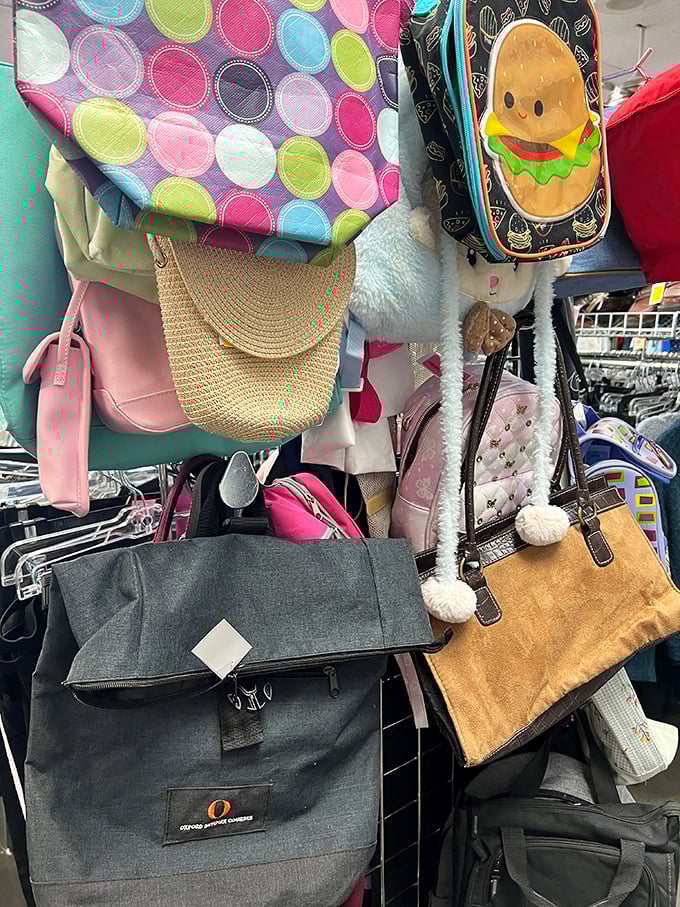 Handbag heaven—from structured totes to summer straw purses, all waiting for second chances at a fraction of retail.