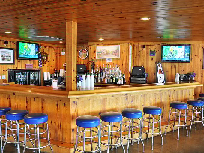 The bar – where island stories get better with each round, and locals debate whether today's perch is even better than yesterday's (it always is).