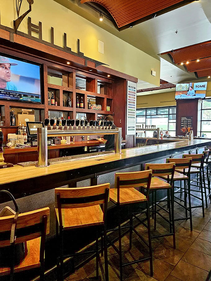 The bar – where beer dreams come true and the hardest decision you'll face is which of those gleaming taps deserves your attention first.